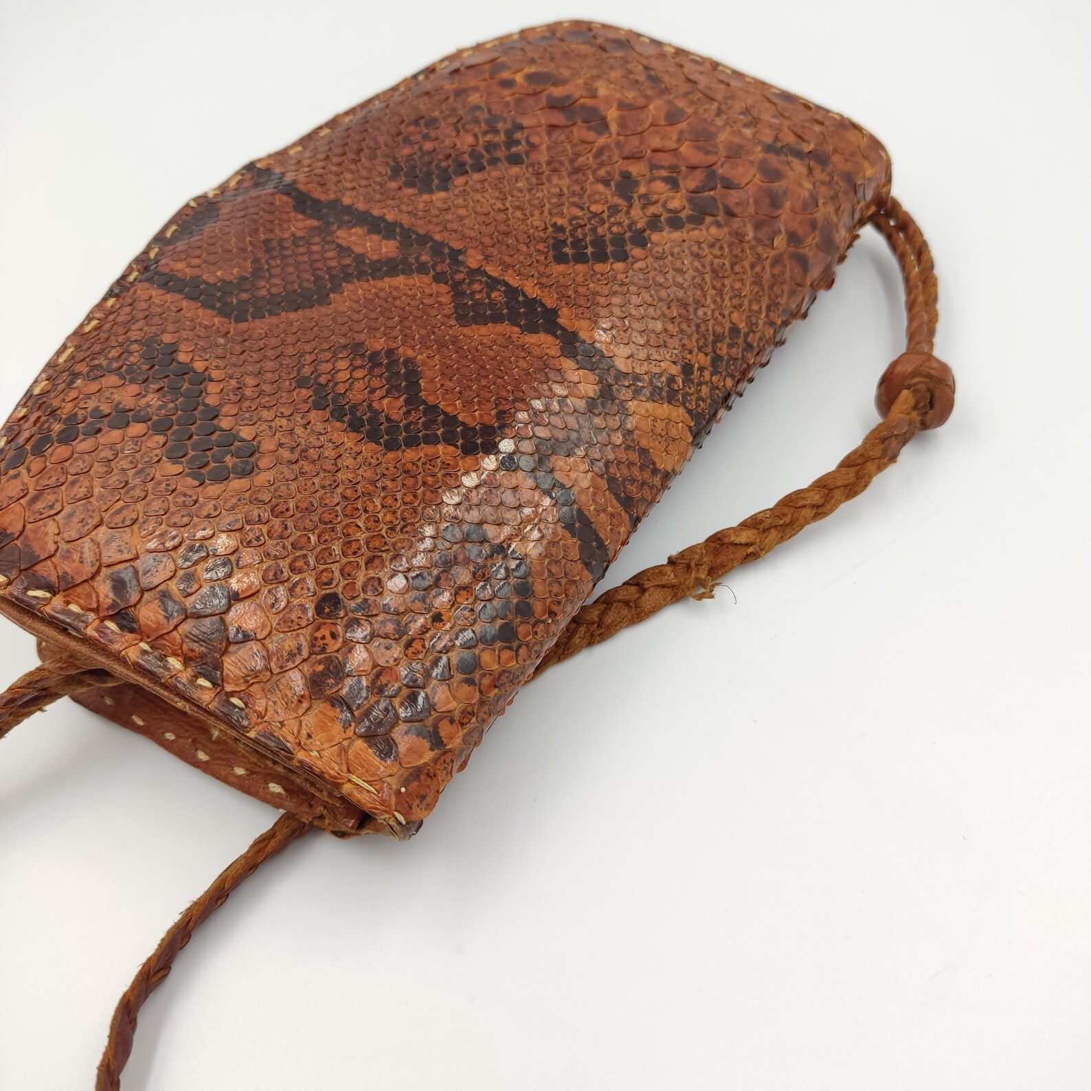 Vintage Snake Pattern Leather Crossbody Bag – Boho Style Small Shoulder ...