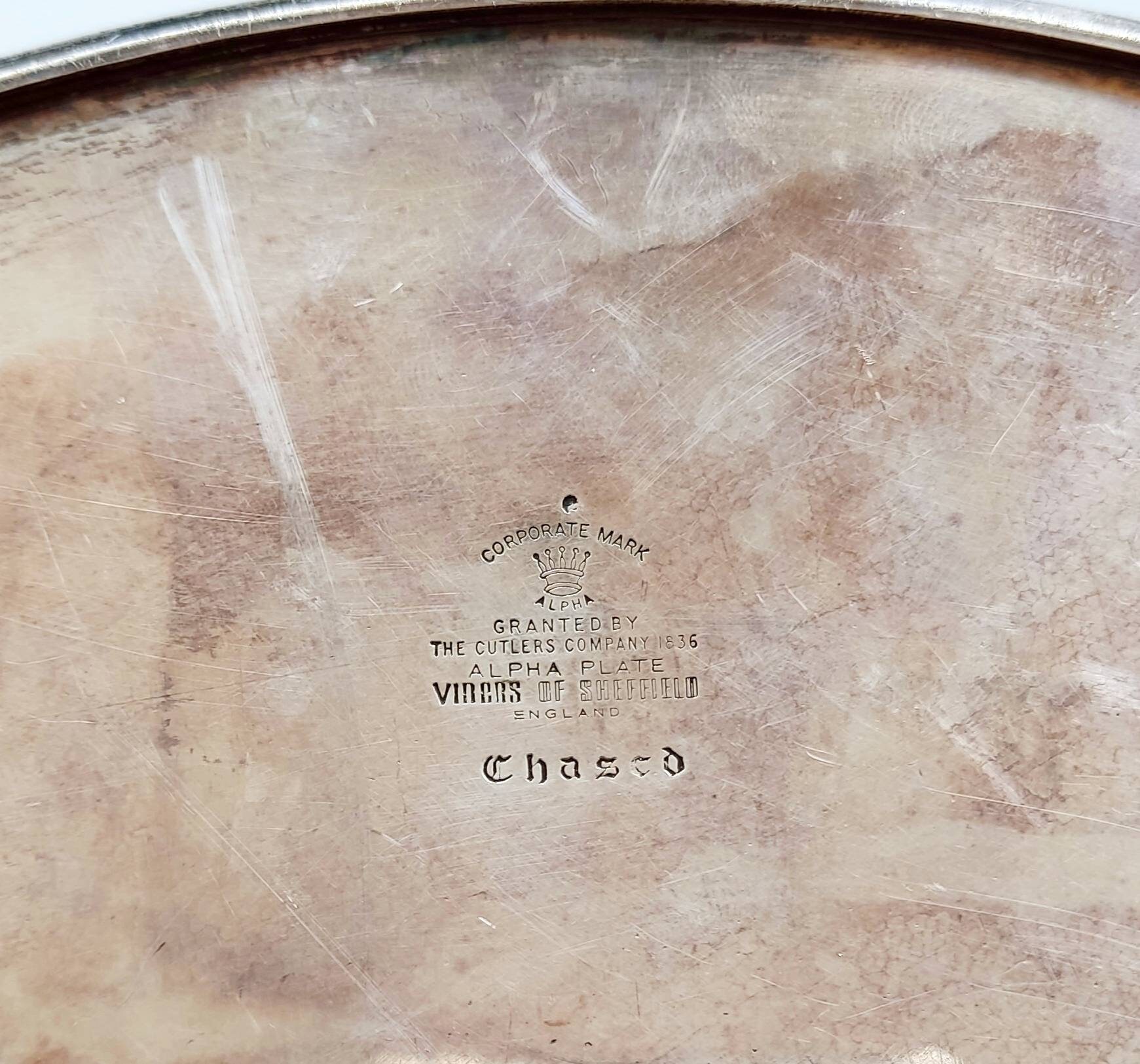 Vintage Alpha Plate Silver Viners of Sheffield Cutlers Company 1836 ...