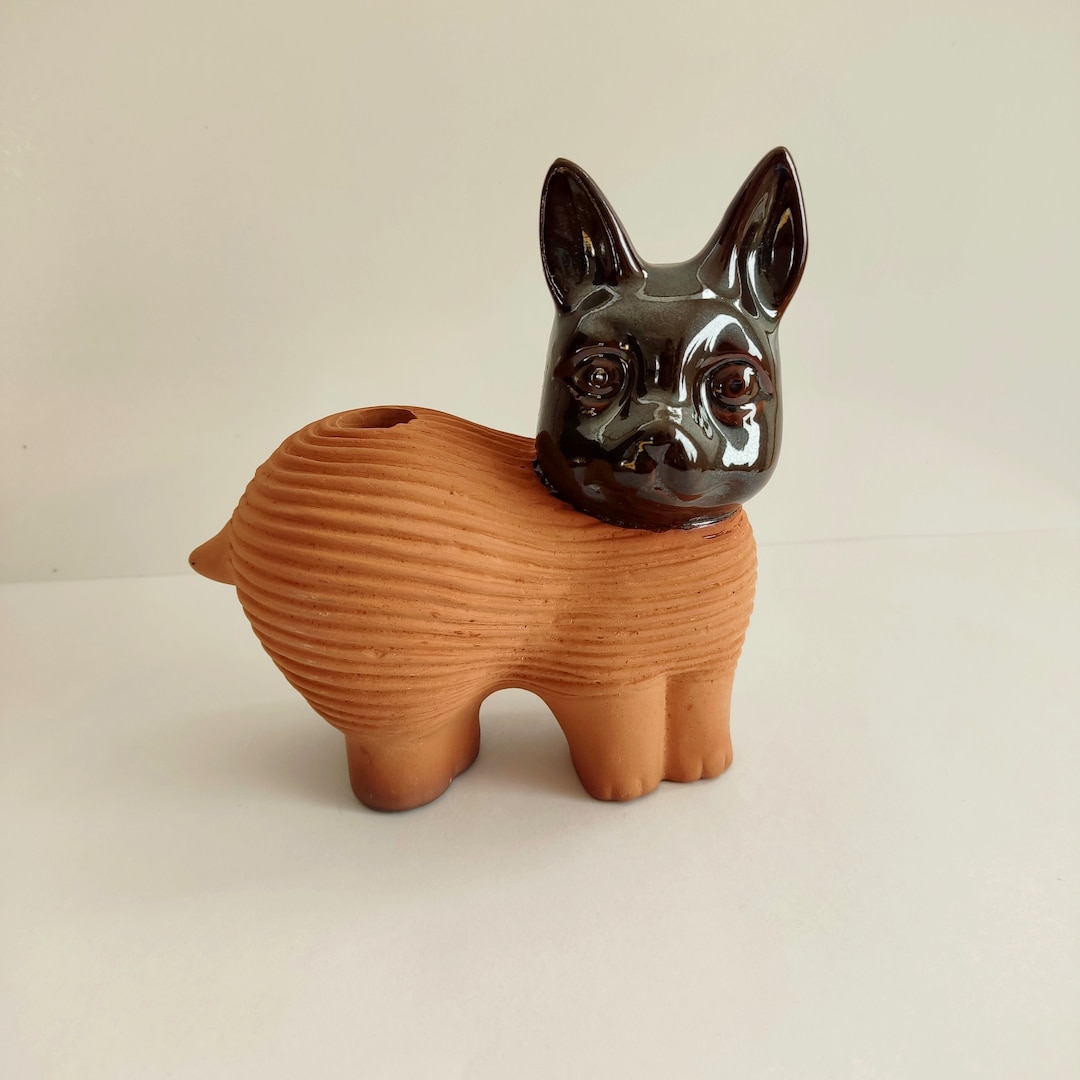 Mexican Pottery Chia Pet Dog Bunny Gift Idea Kids Present Puppy Planter ...