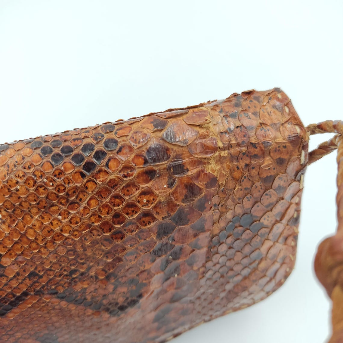 Vintage Snake Pattern Leather Crossbody Bag – Boho Style Small Shoulder ...