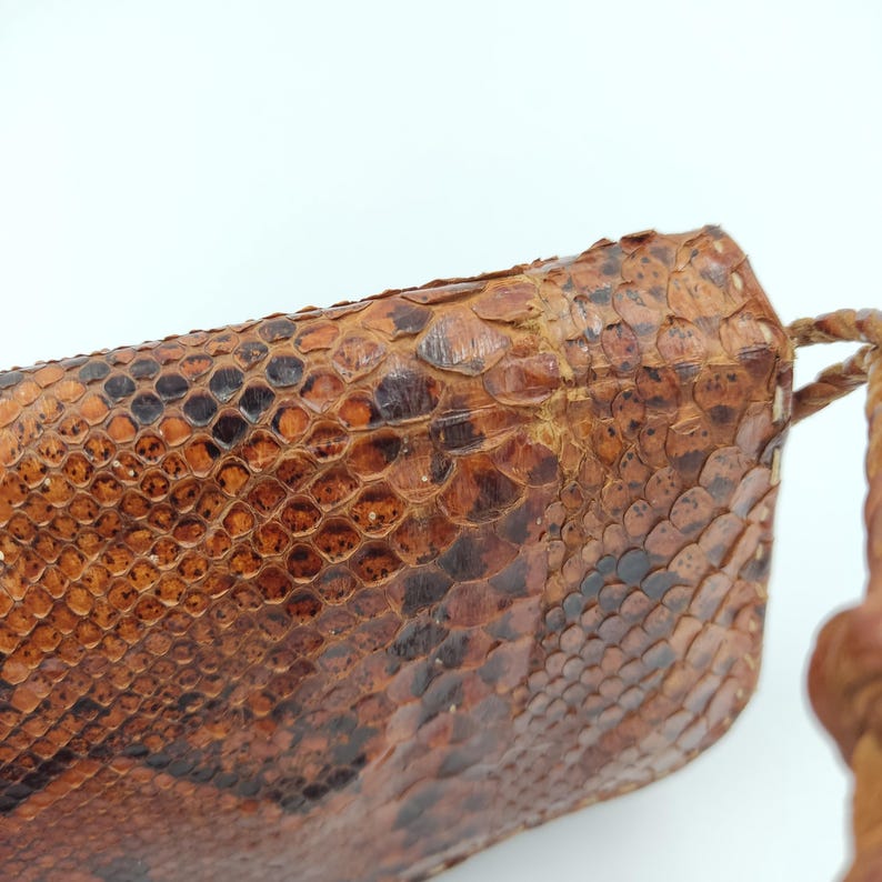 Vintage Snake Pattern Leather Crossbody Bag – Boho Style Small Shoulder ...
