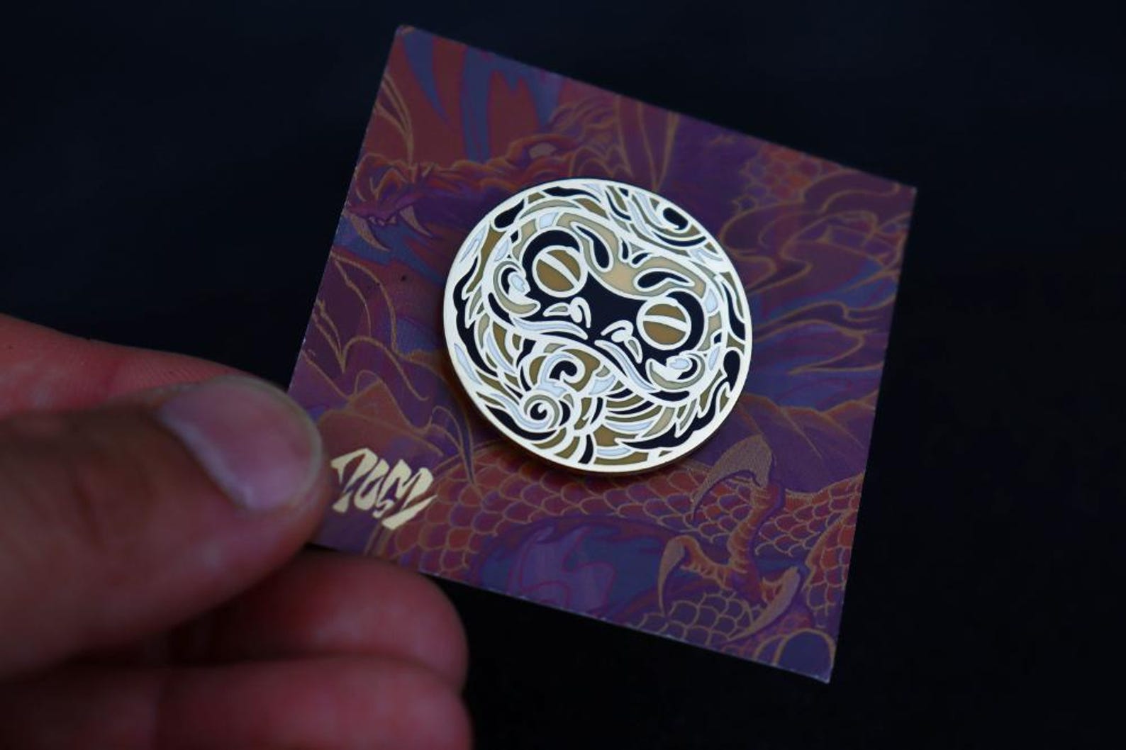 Gold Wealth Pin - an Enamel Pin Collection Inspired by Japanese Culture ...