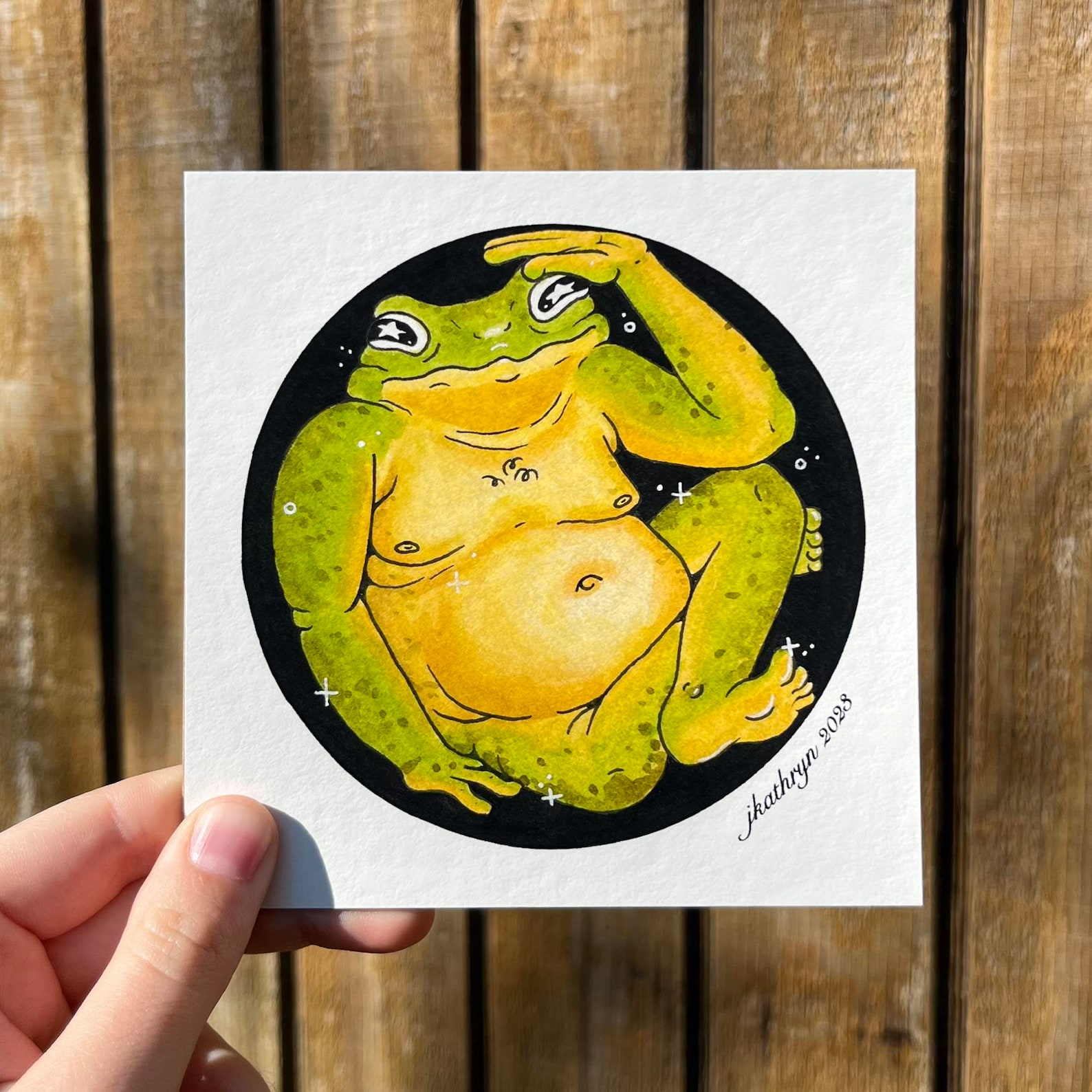 Yellowbelly Bullfrog Art Print 5x5 Mini Art Print - Etsy