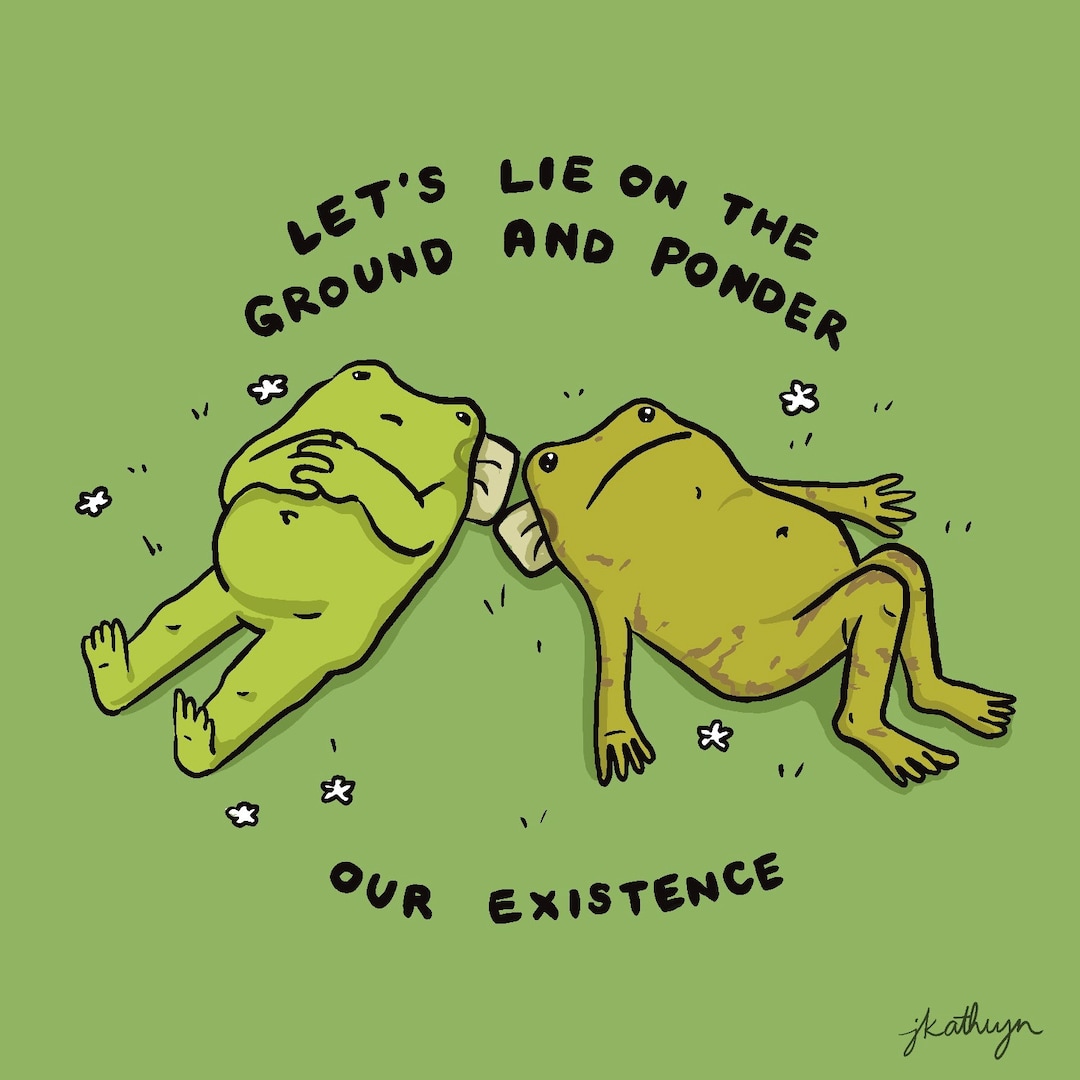 Frog and Toad Art Print 5x5 Mini Art Print Cottagecore Frogcore ...