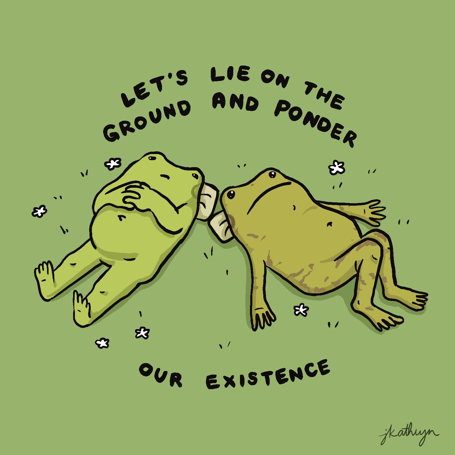 Frog and Toad Art Print 5x5 Mini Art Print Cottagecore Frogcore ...