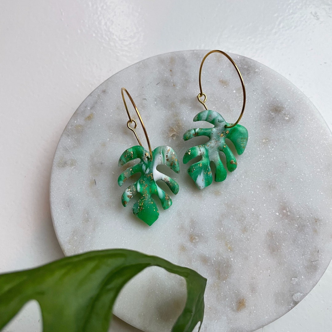 Monstera Design monstera Stud monstera Seeds Gold Leaf Jewelry Leaf ...