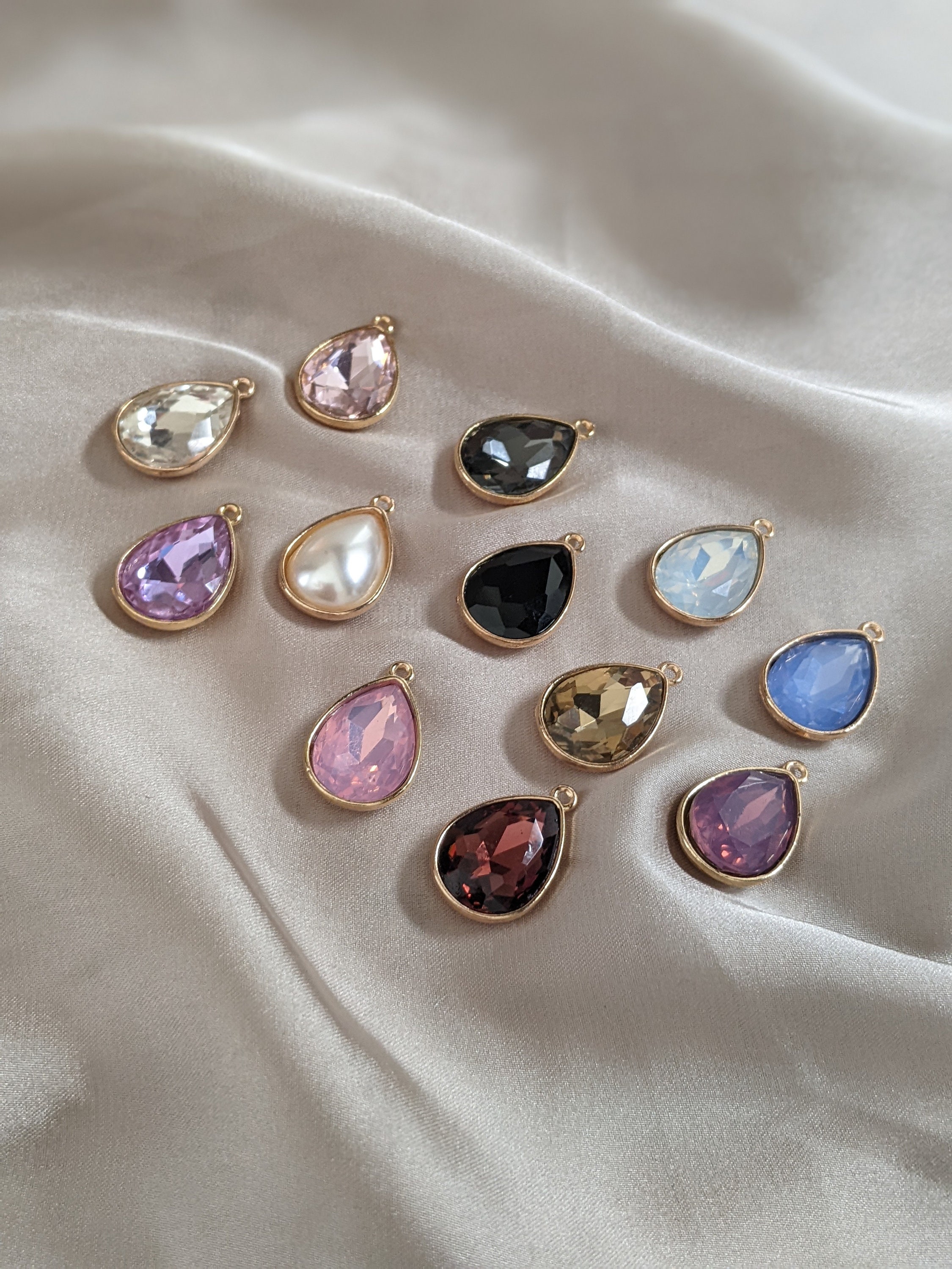 HEAD CHAIN - Pink Crystal Teardrop - Gold Chain Hair Jewelry Jewellery ...