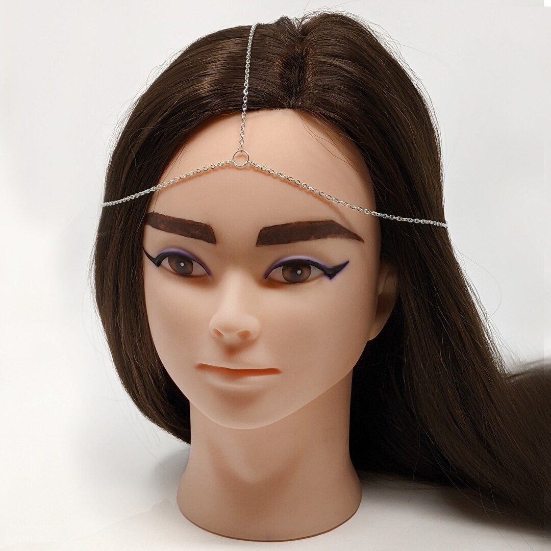SIMPLE HEAD CHAIN - Silver Chain Hair Jewelry - Jewellery Hijab ...
