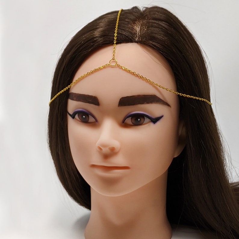 SIMPLE HEAD CHAIN - Gold Chain Hair Jewelry - Jewellery Hijab ...