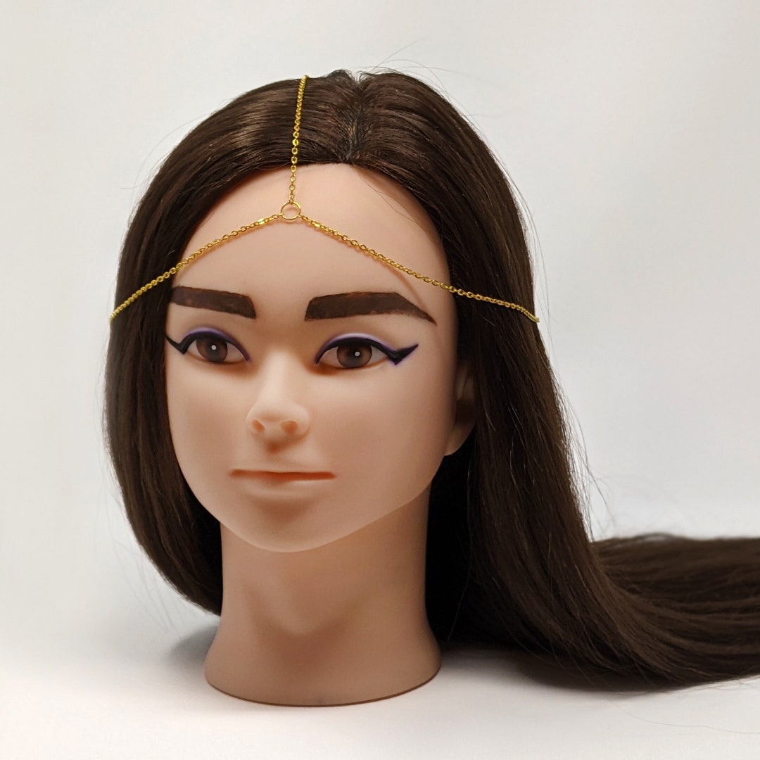 SIMPLE HEAD CHAIN - Gold Chain Hair Jewelry - Jewellery Hijab ...