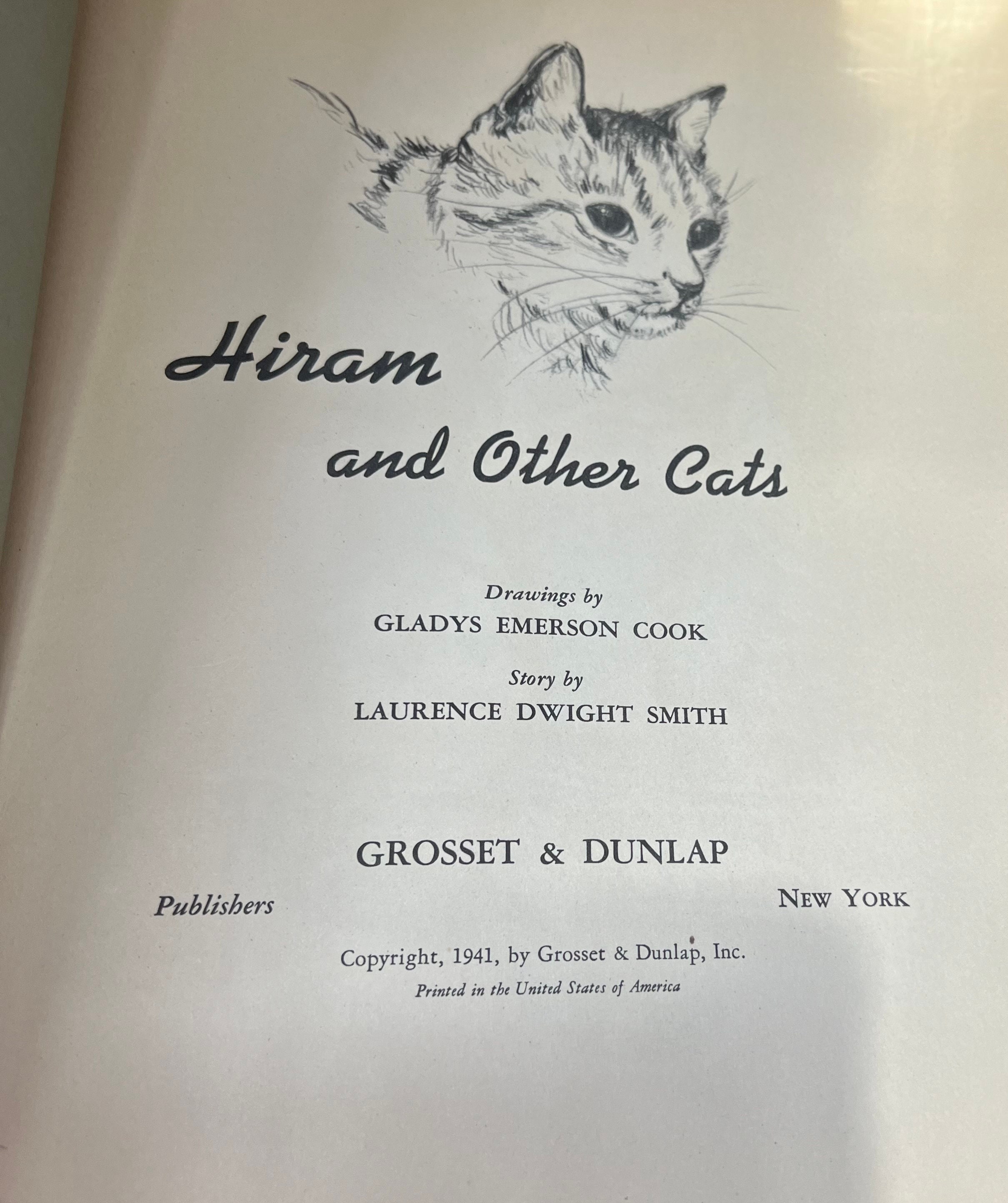 Vintage 1941 Hiram and Other Cats Book by Laurence Dwight - Etsy Vintage 1941 Hiram and Other Cats Book by Laurence Dwight - Etsy