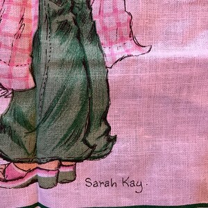 Vintage 70s Sarah Kay Irish Linen Tea Towel, Holly Hobbie - Etsy