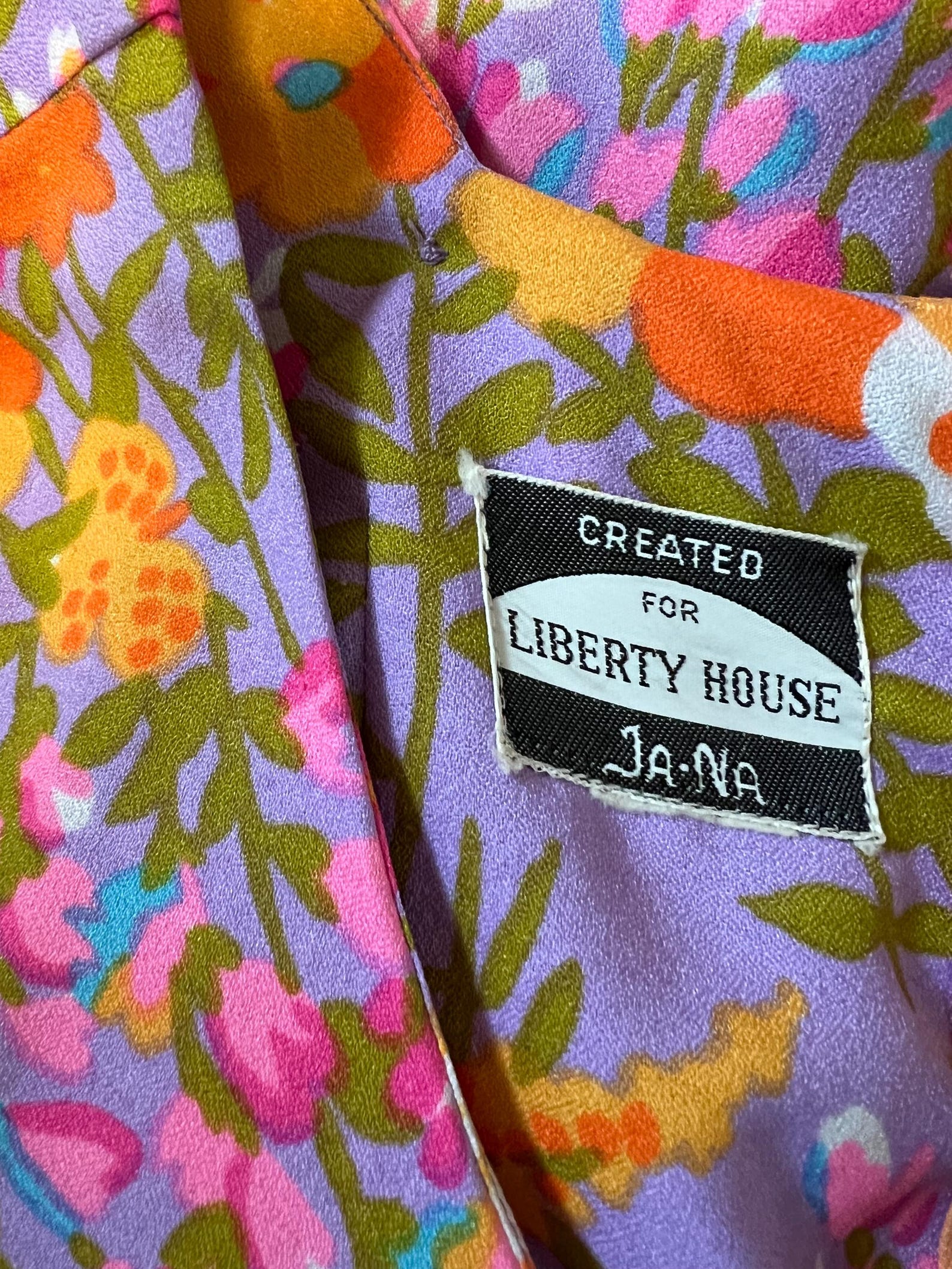 Vintage 1960s Ja Na Hawaii for Liberty House Psychedelic Floral Maxi - Etsy