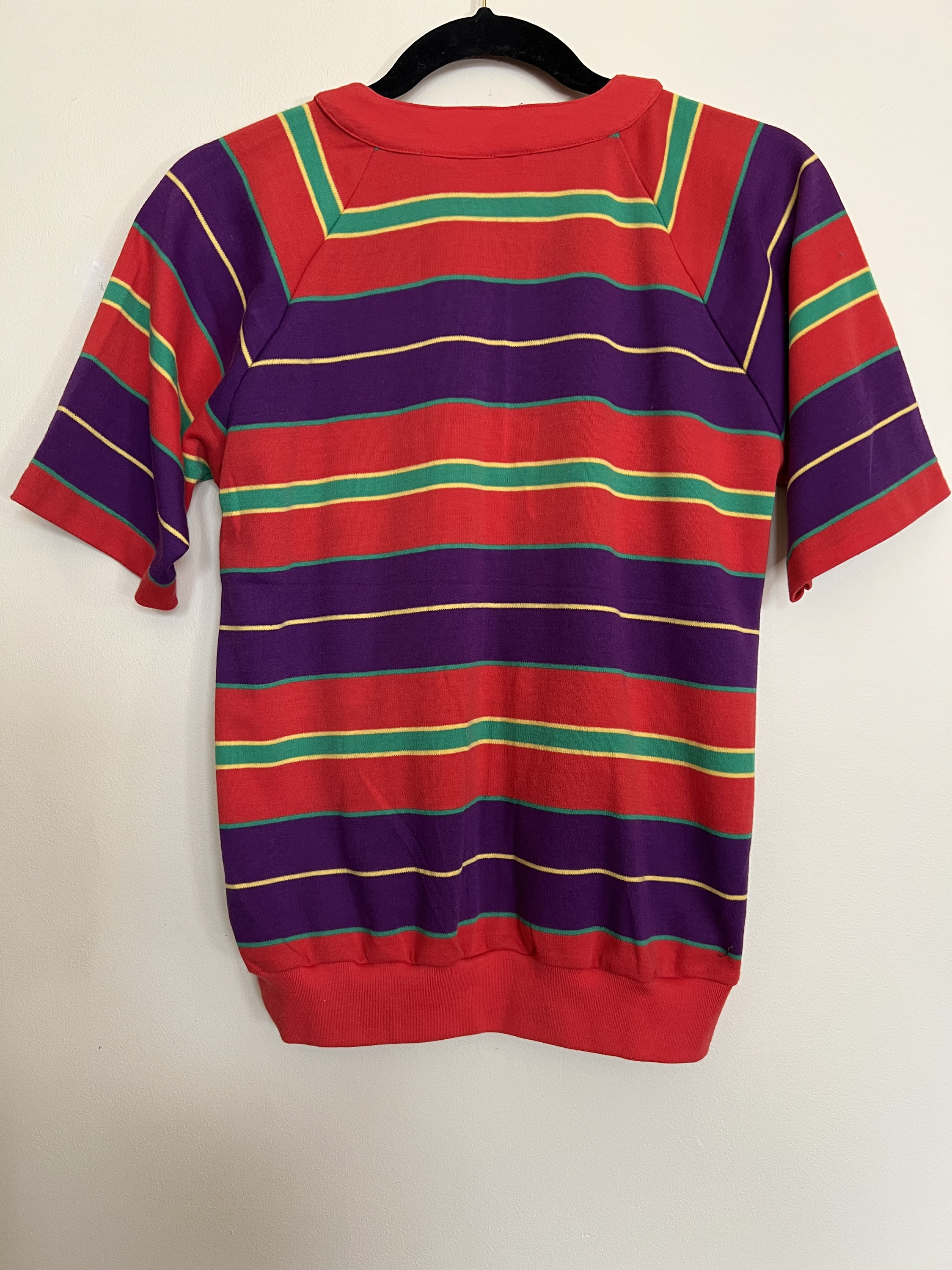 80s Country Suburbans Striped Henley Style Tee With Buttons - Etsy