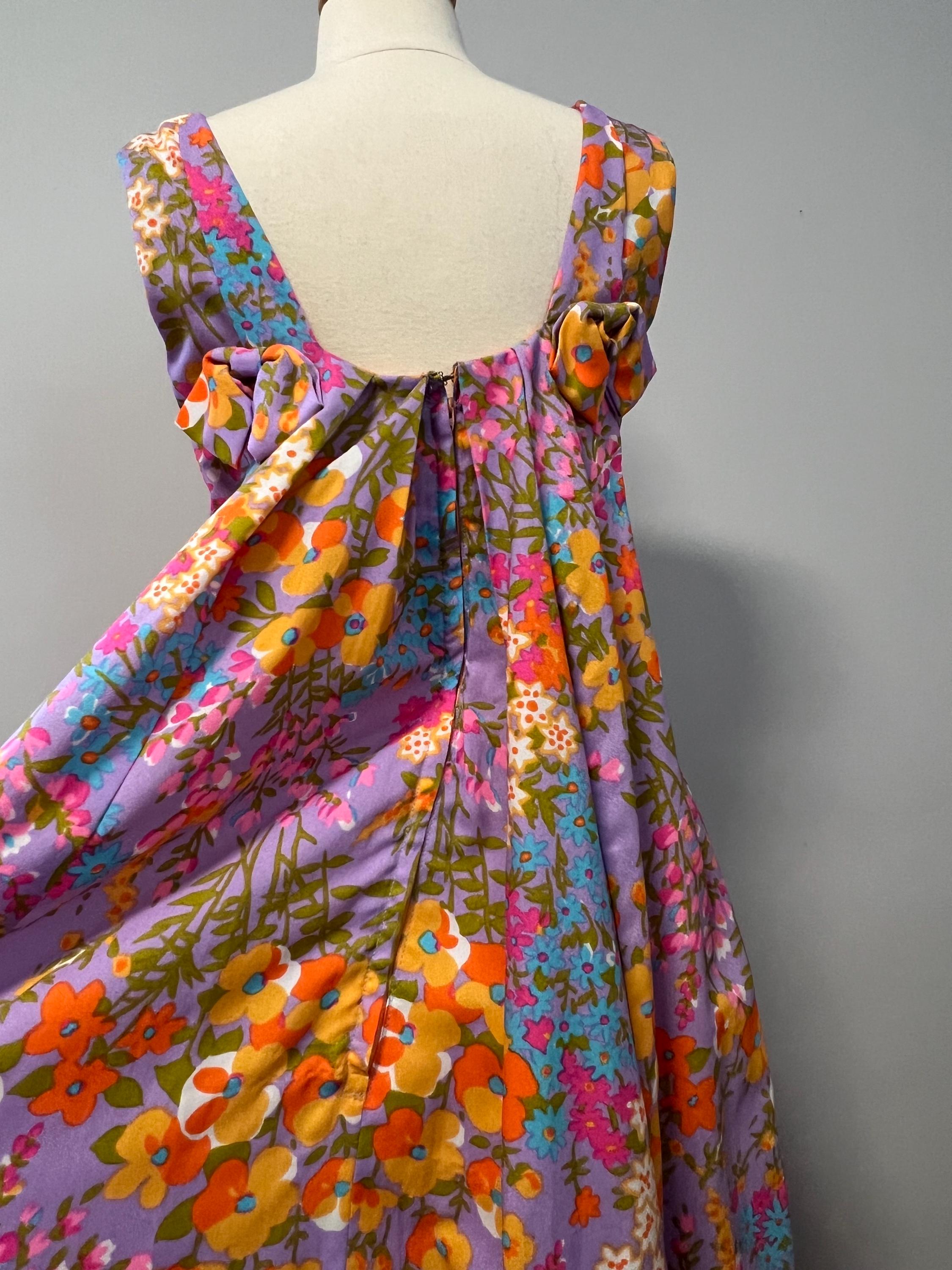 Vintage 1960s Ja Na Hawaii for Liberty House Psychedelic Floral Maxi - Etsy