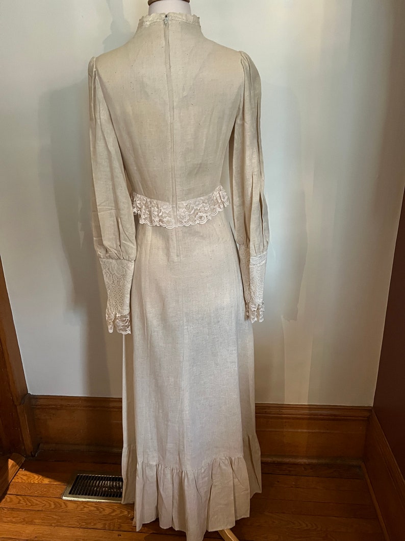 Vintage Black Label Gunne Sax by Jessica Boho Lace Corseted Maxi Dress ...