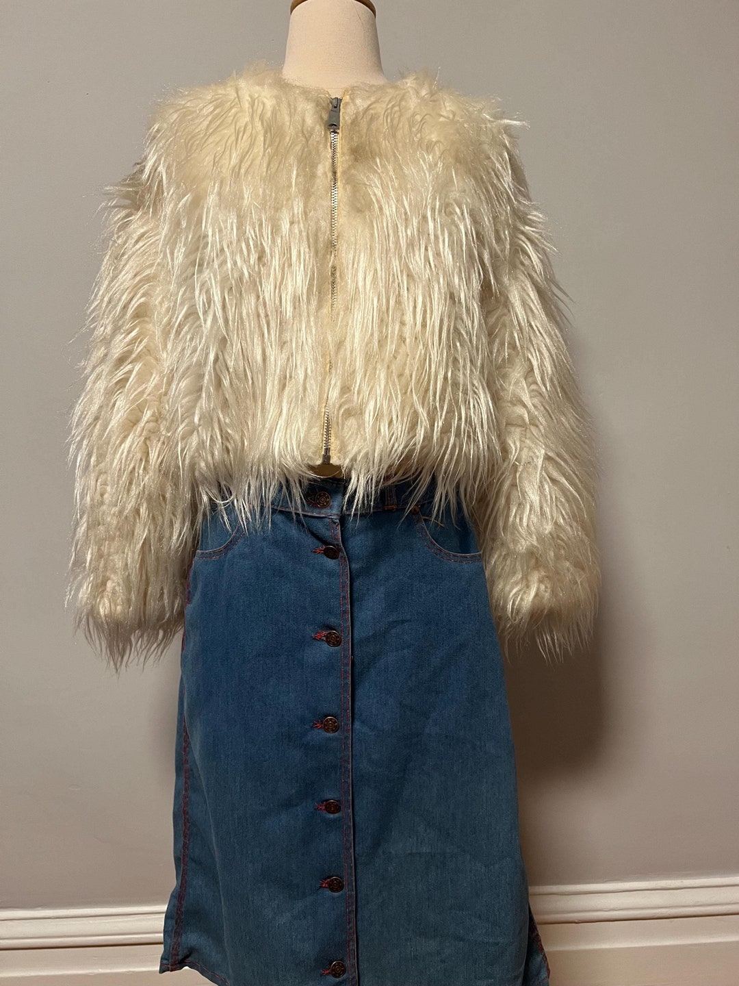 Vintage 70s Faux Fur Zip-front Shag Rock 'n Roll, Boho, Jacket - Etsy
