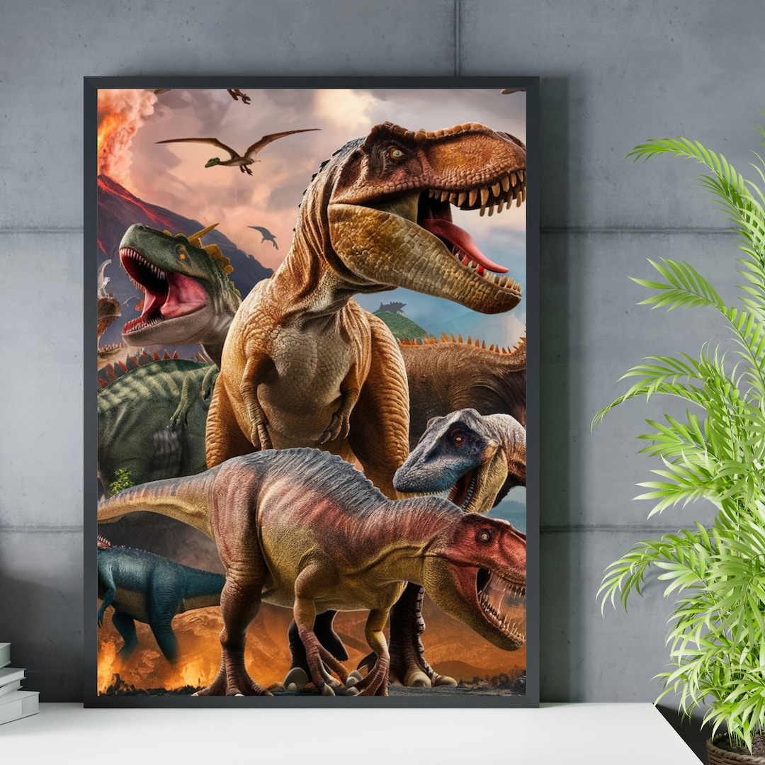 Dinosaur Bedroom, Dinosaur Decor, Printable Dinosaur, Dinosaur Wall Art ...