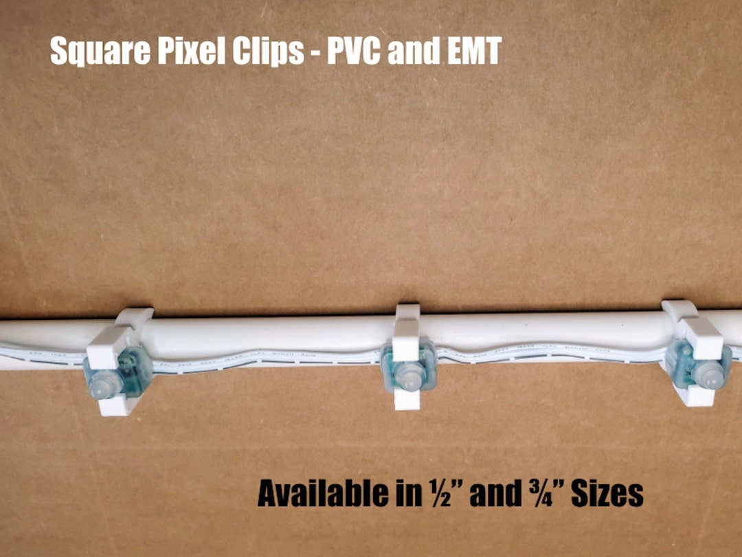 3/4" and 1/2" Square PVC Clips, EMT Pixel Clips - Etsy