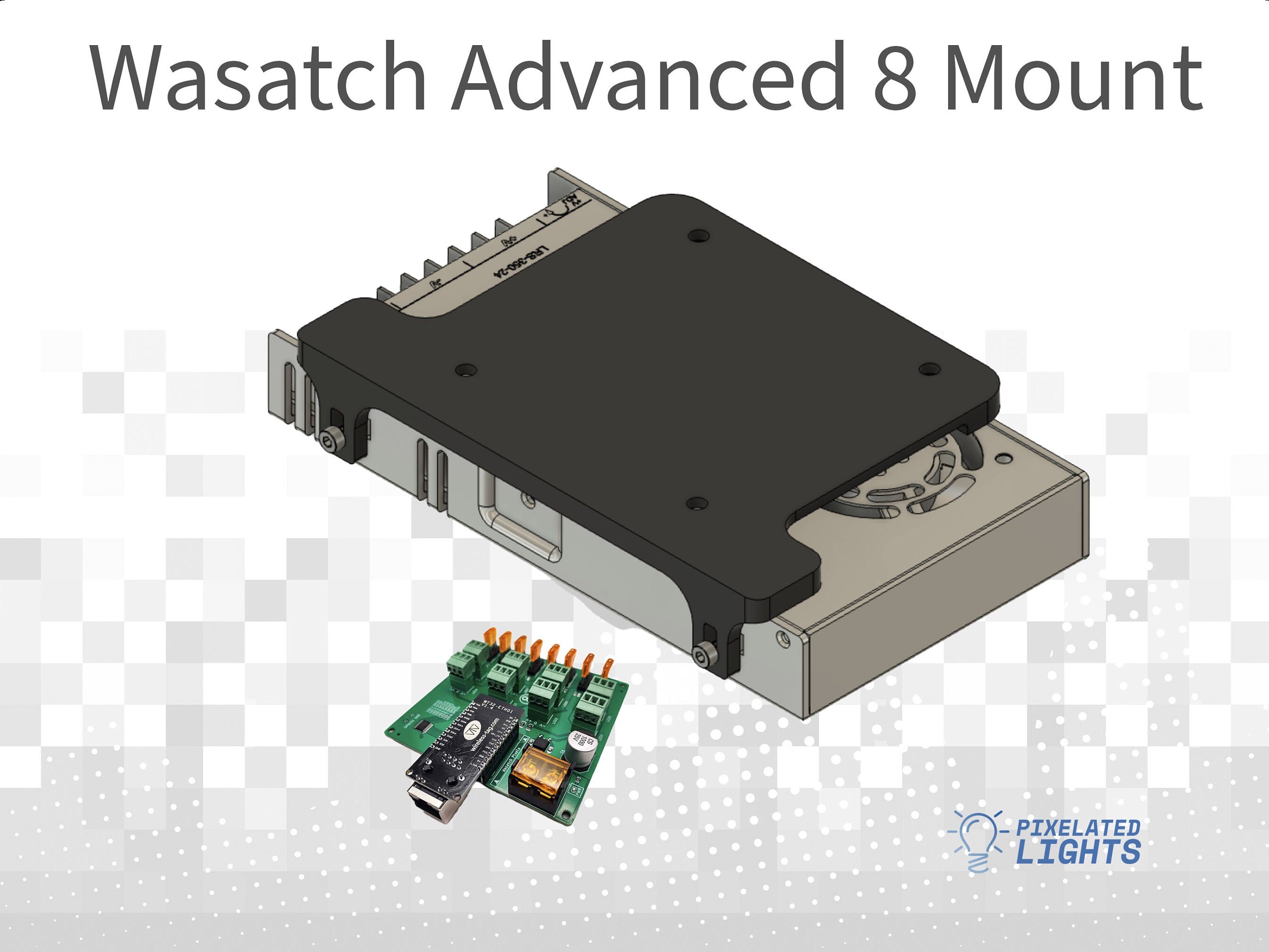 Wasatch Pixels Advanced Eight Controller Meanwell/psu Mounting Bracket ...