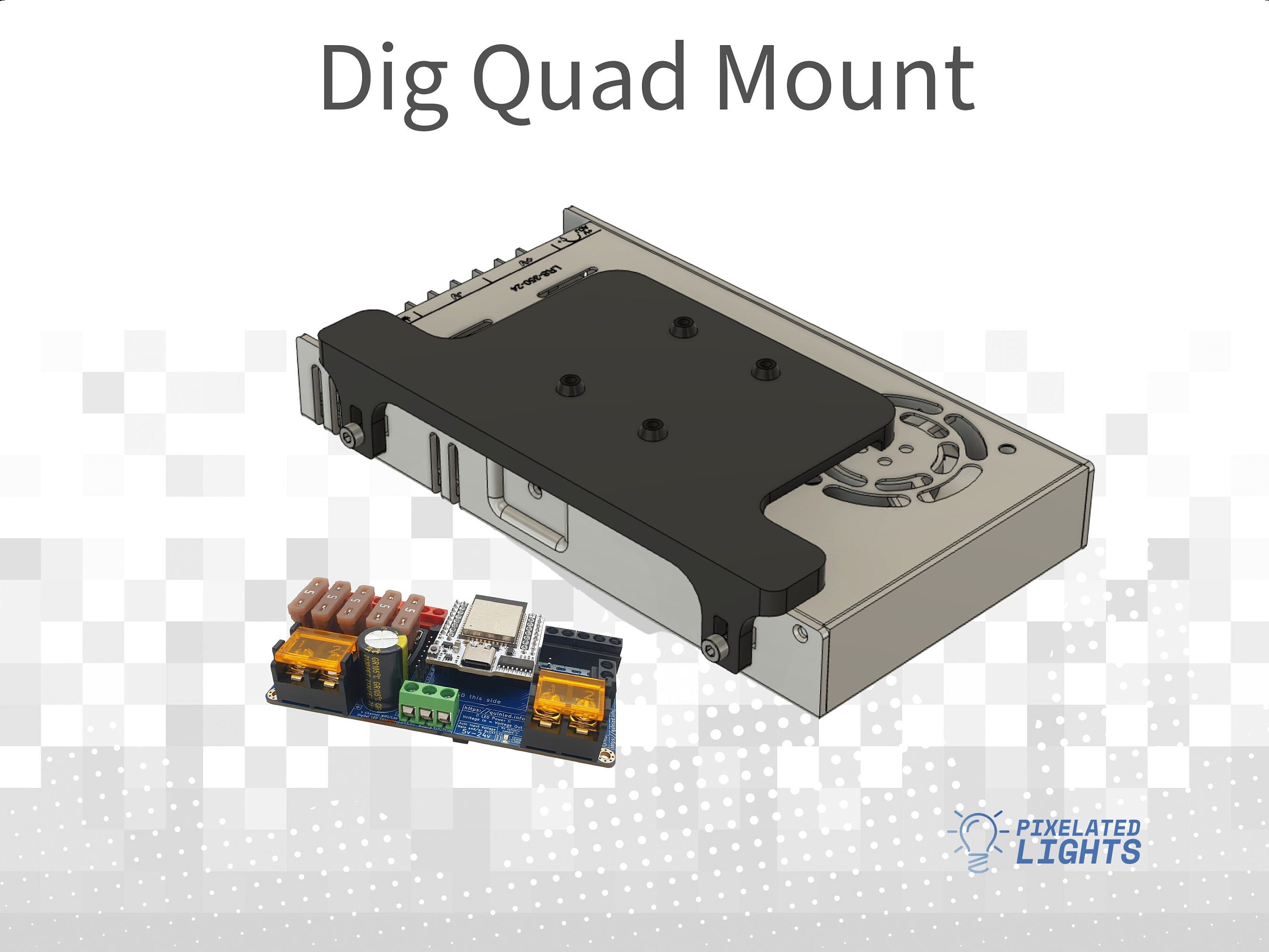 Quinled Dig Quad Controller Meanwell/psu Mounting Bracket - Etsy
