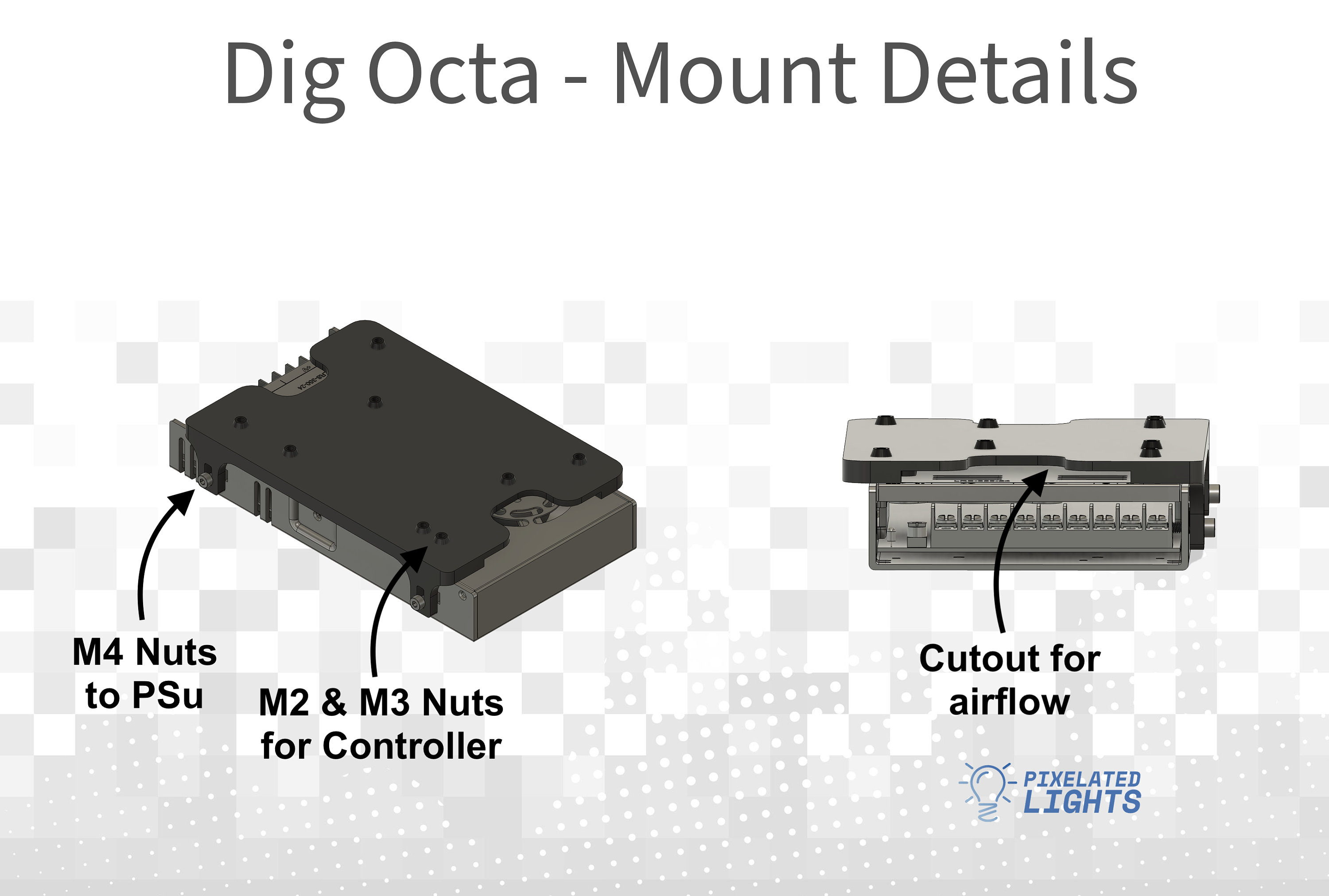 Quinled Dig Octa System Controller Meanwell/psu Mounting Bracket - Etsy