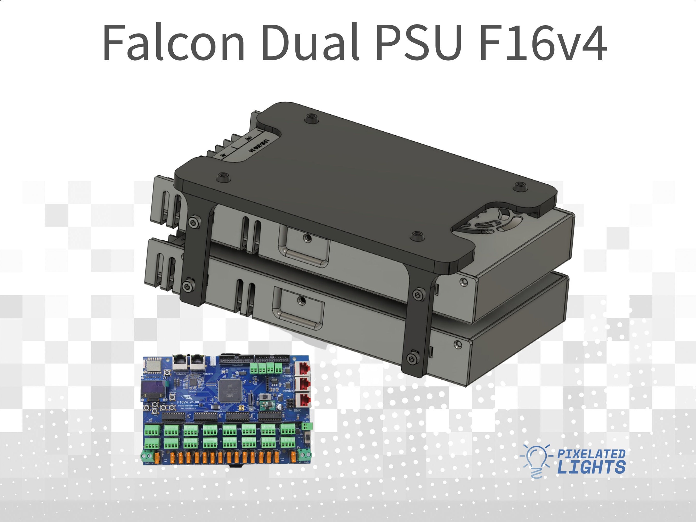 Falcon F16v4 Controller Dual PSU Mount & Meanwell/psu Mounting Bracket ...