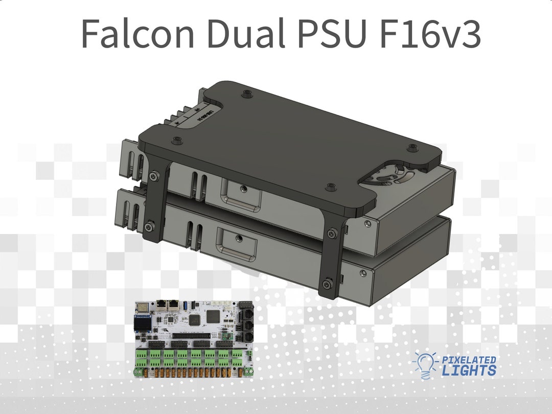 Falcon F16v3 Controller Dual PSU Mount & Meanwell/psu Mounting Bracket - Etsy
