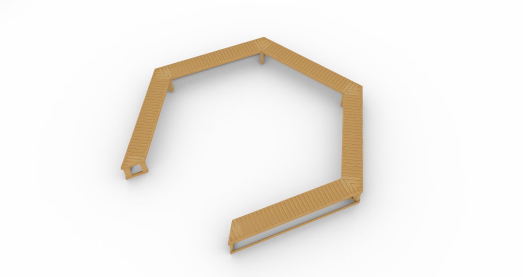 Hexagon Outdoor Bench DIY Plan - Etsy