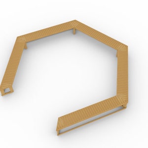 Hexagon Outdoor Bench DIY Plan - Etsy