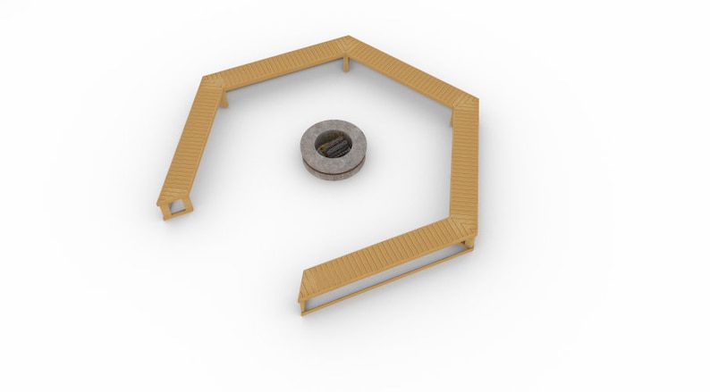 Hexagon Outdoor Bench DIY Plan - Etsy