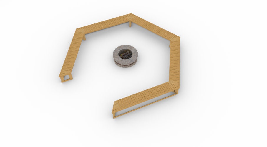 Hexagon Outdoor Bench DIY Plan - Etsy