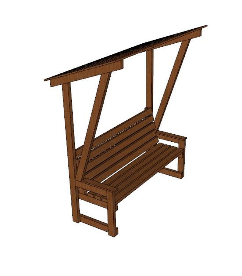 DIY Outdoor Bench With Roof – PDF Plans - Etsy