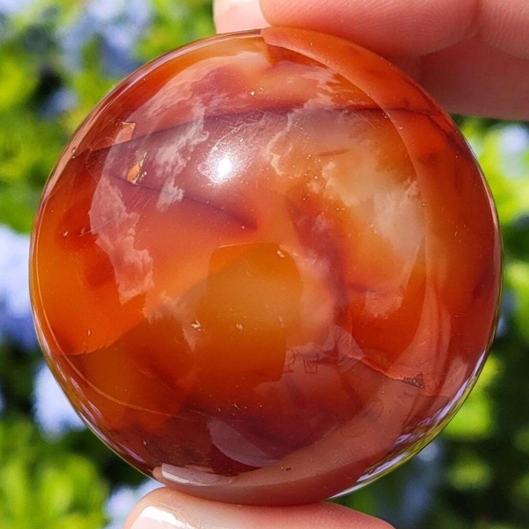 Brigid's Fire Carnelian Crystal Sphere: Positivity, Accomplishing Goals ...