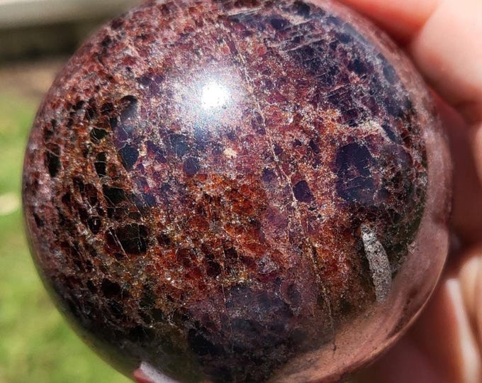 Brigid's Fire GEMMY Pyrope Garnet Crystal Sphere - Rare Natural Garnet ...