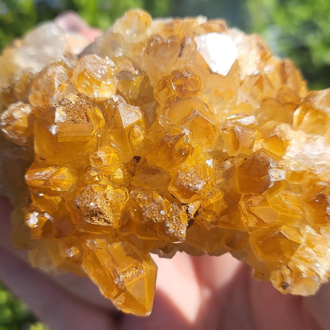 Golden Healer Quartz / Limonite Phantom Crystal Cluster - Prosperity ...