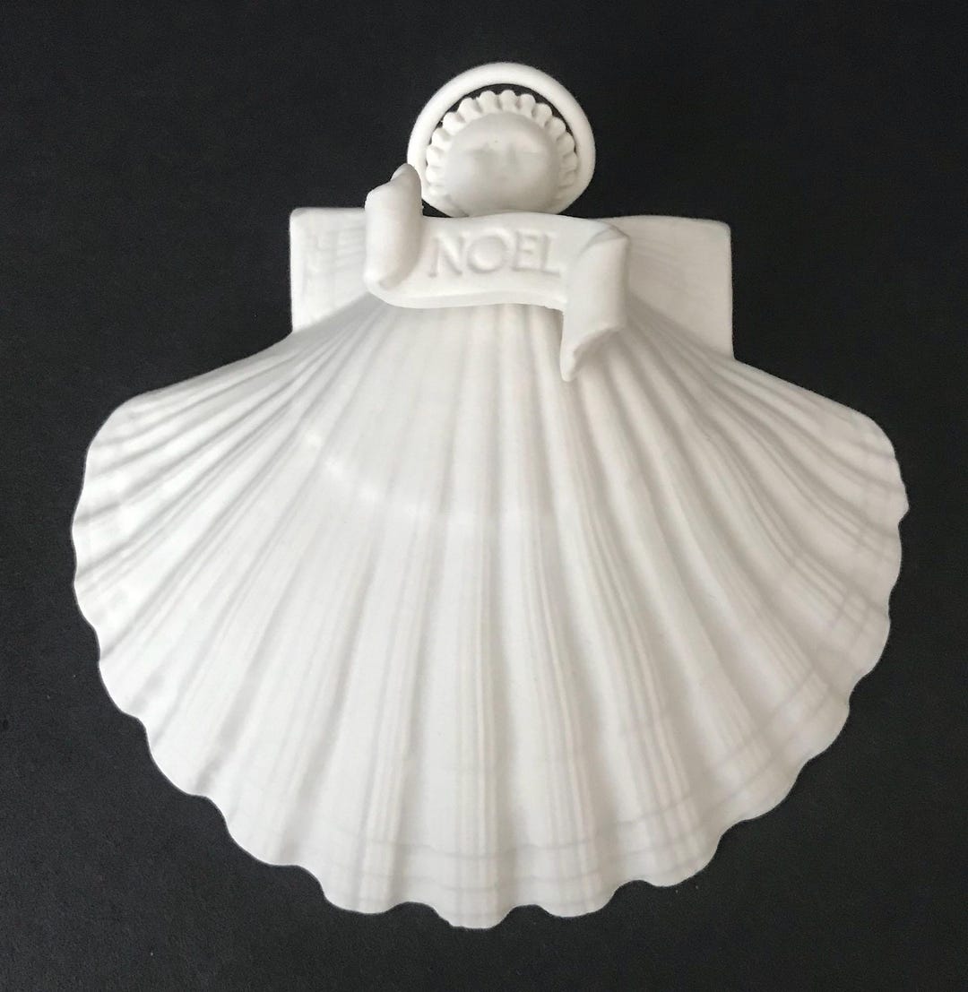 Furlong "noel" ANGEL. Vintage Porcelain Bisque Shell Ornament. - Etsy