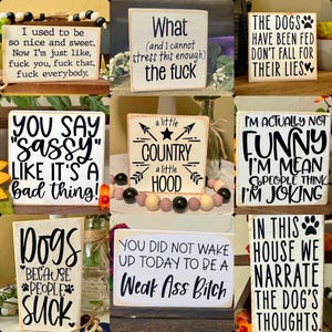 I'm Actually Not Funny Im Mean & People Think Im Joking Mini Wood Block ...