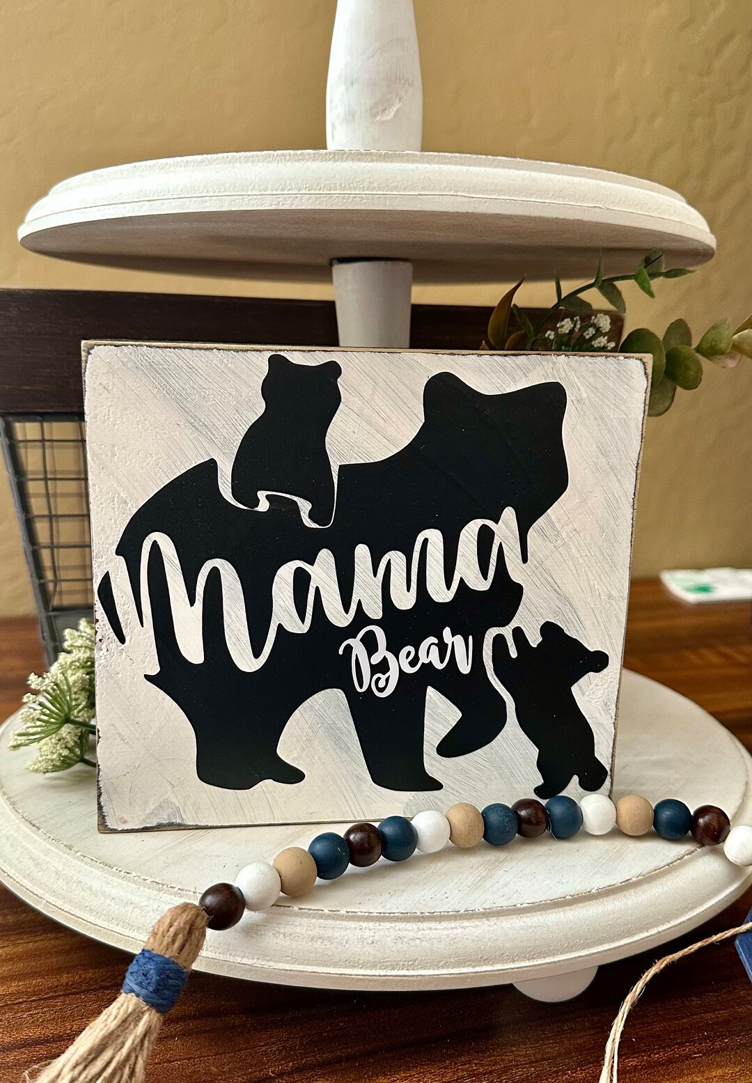 Mama Bear Rustic Wood Sign Farmhouse Decor Parent Gift Funny Decor ...