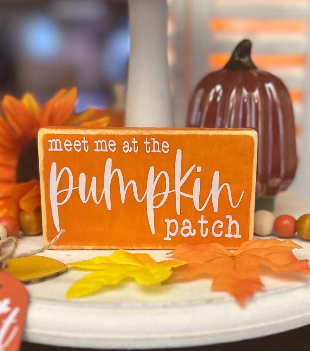 Pumpkin Patch Mini Wood Block Sign – Rustic Fall Decor - Etsy