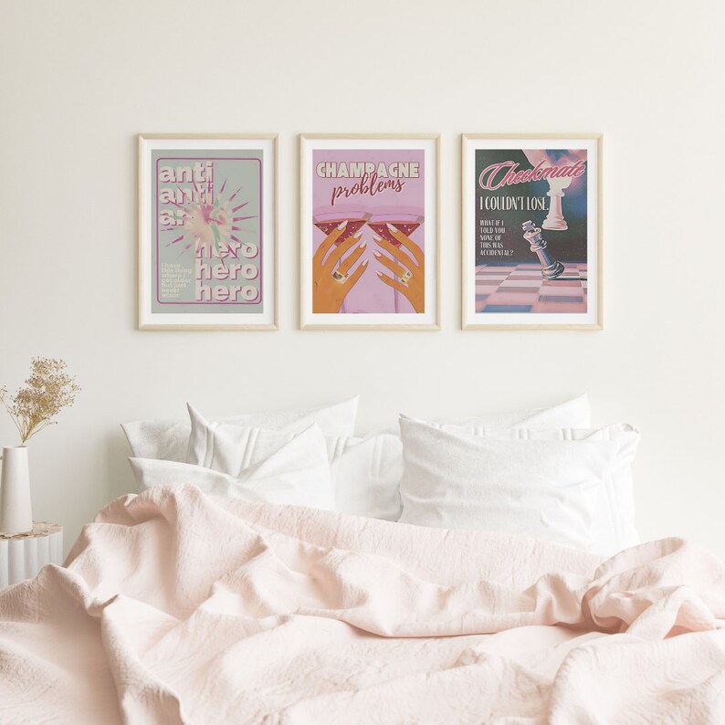 6 Taylor Poster Swiftie Eras Set Tour Digital Download Wall Art Lyrics ...