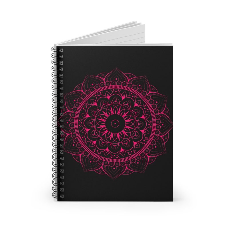 Spiral Notebook - Ruled Line (hot Pink, Magenta & Black Mandala Journal ...