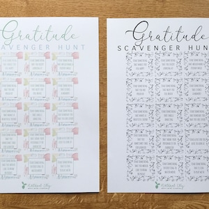 Gratitude Scavenger Hunt Printable DIGITAL DOWNLOAD | Make Your Own ...