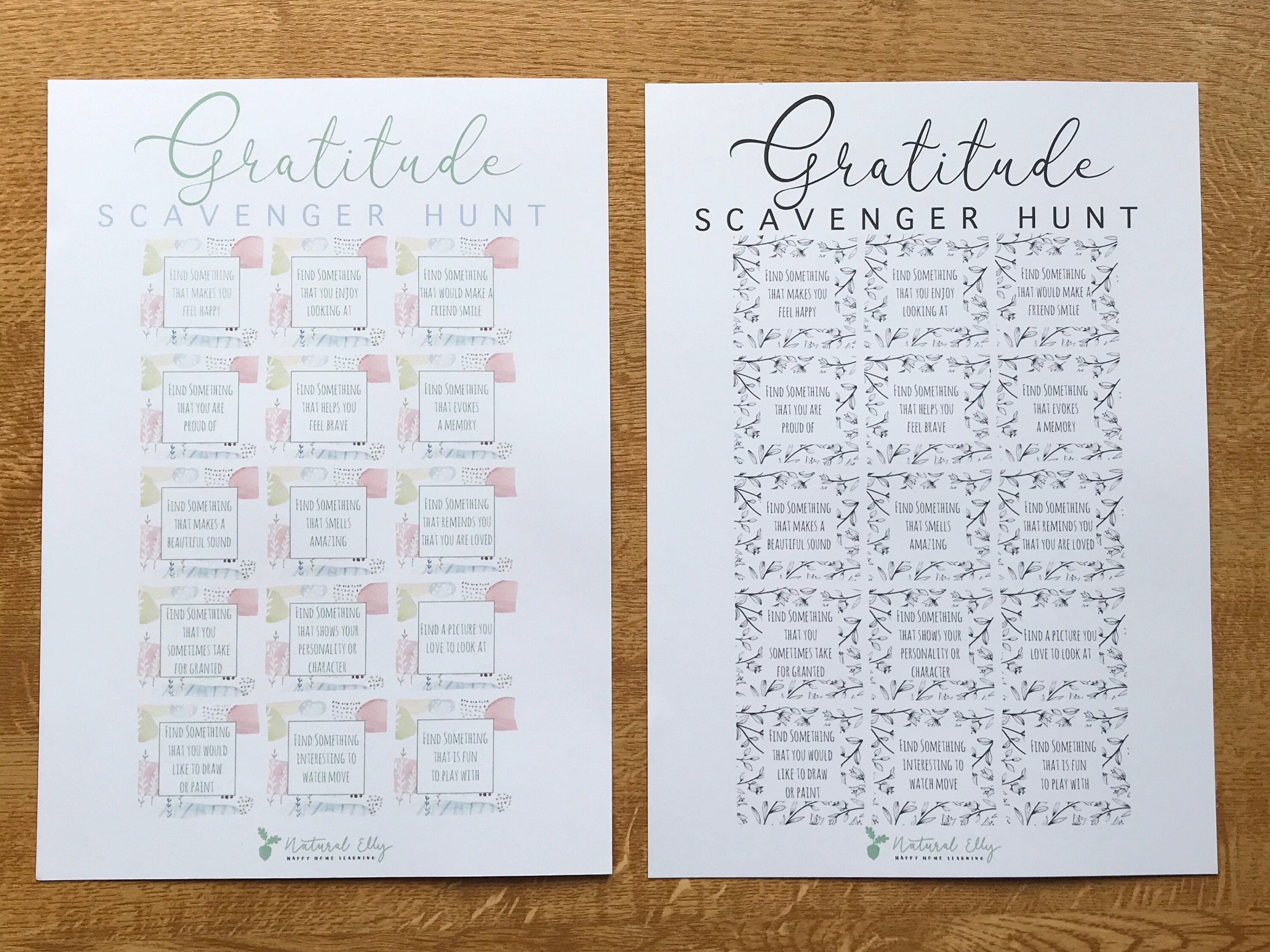 Gratitude Scavenger Hunt Printable DIGITAL DOWNLOAD Make Your Own ...
