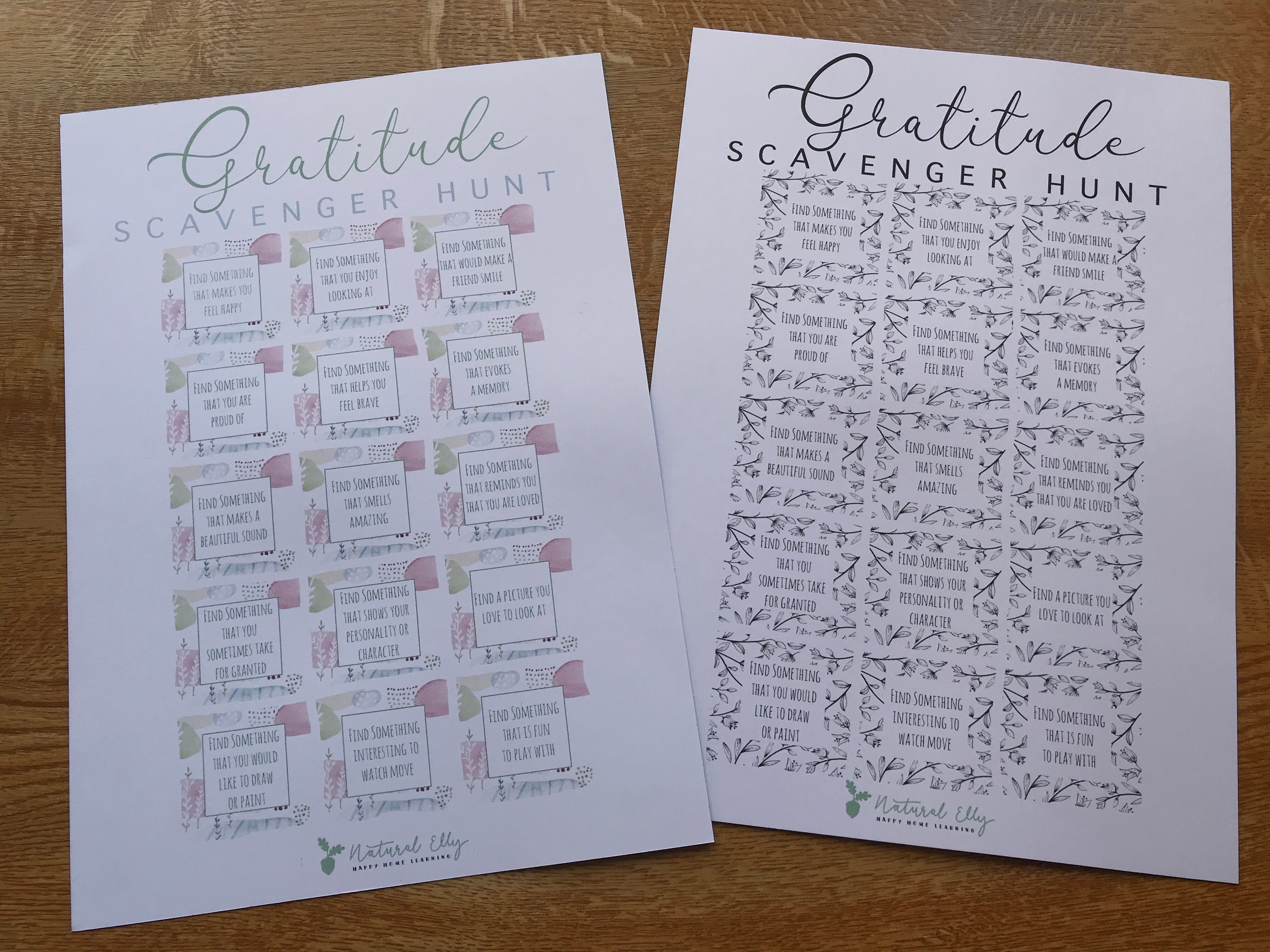 Gratitude Scavenger Hunt Printable DIGITAL DOWNLOAD Make Your Own ...