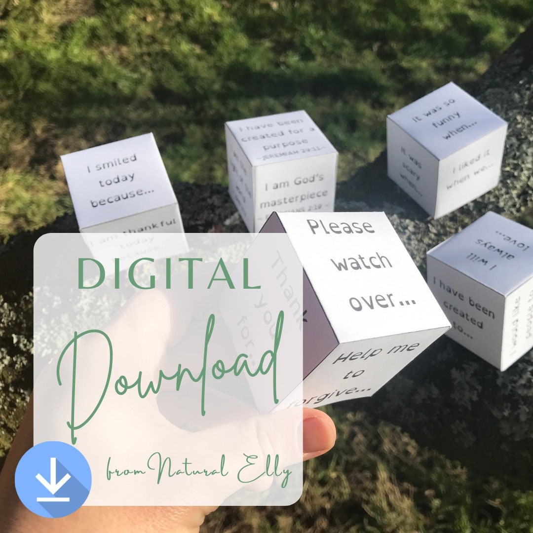 Dyslexic Friendly Font Prayer Cube Printable DIGITAL DOWNLOAD | Prayer ...
