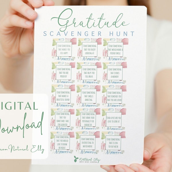 Gratitude Scavenger Hunt - Etsy