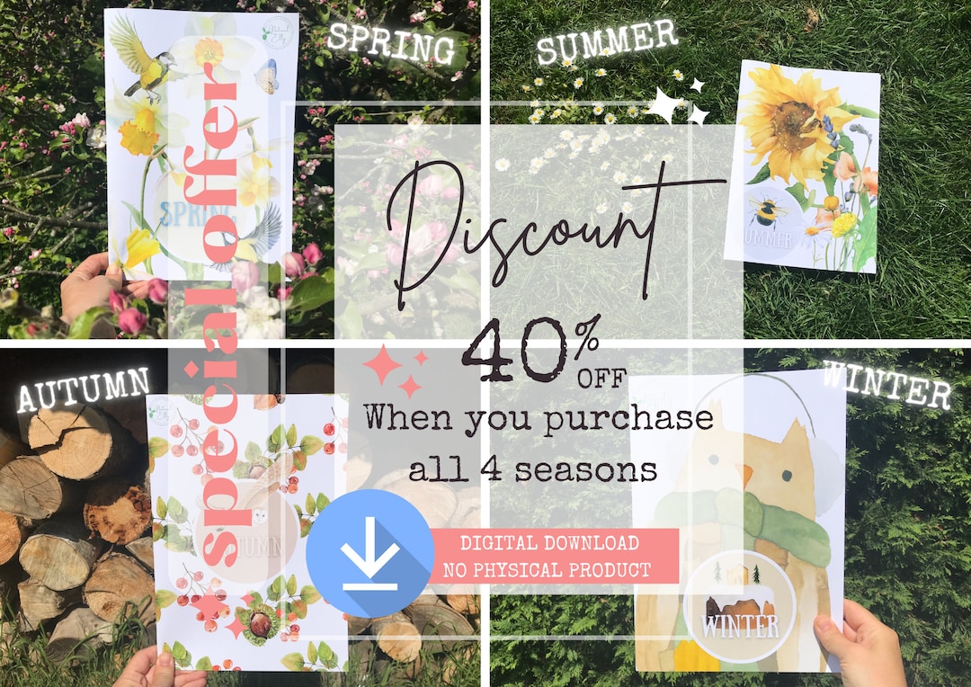 MULTIBUY DISCOUNT *** ALL Four Seasons Printable Booklets, With ...