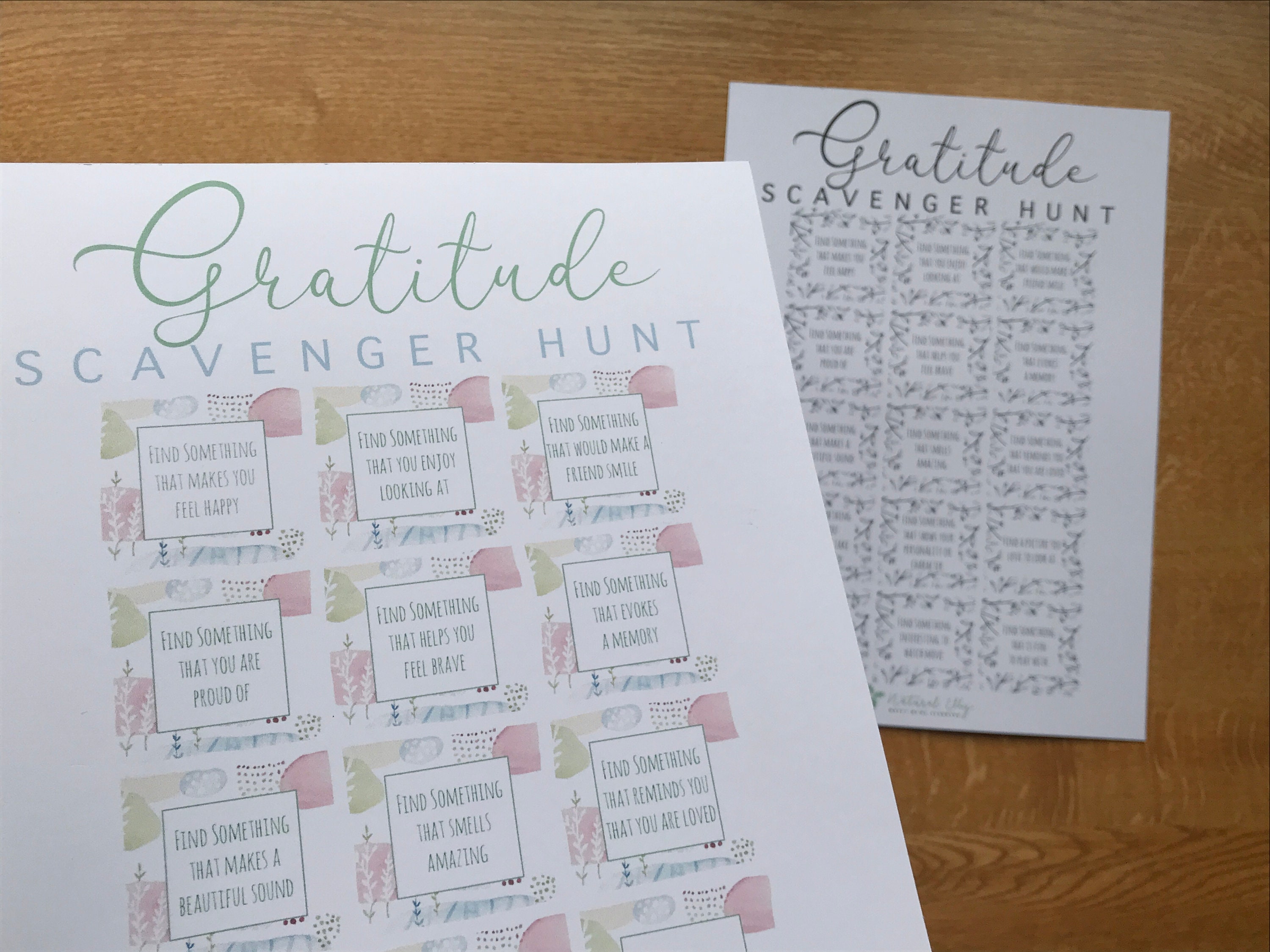 Gratitude Scavenger Hunt Printable DIGITAL DOWNLOAD | Make Your Own ...