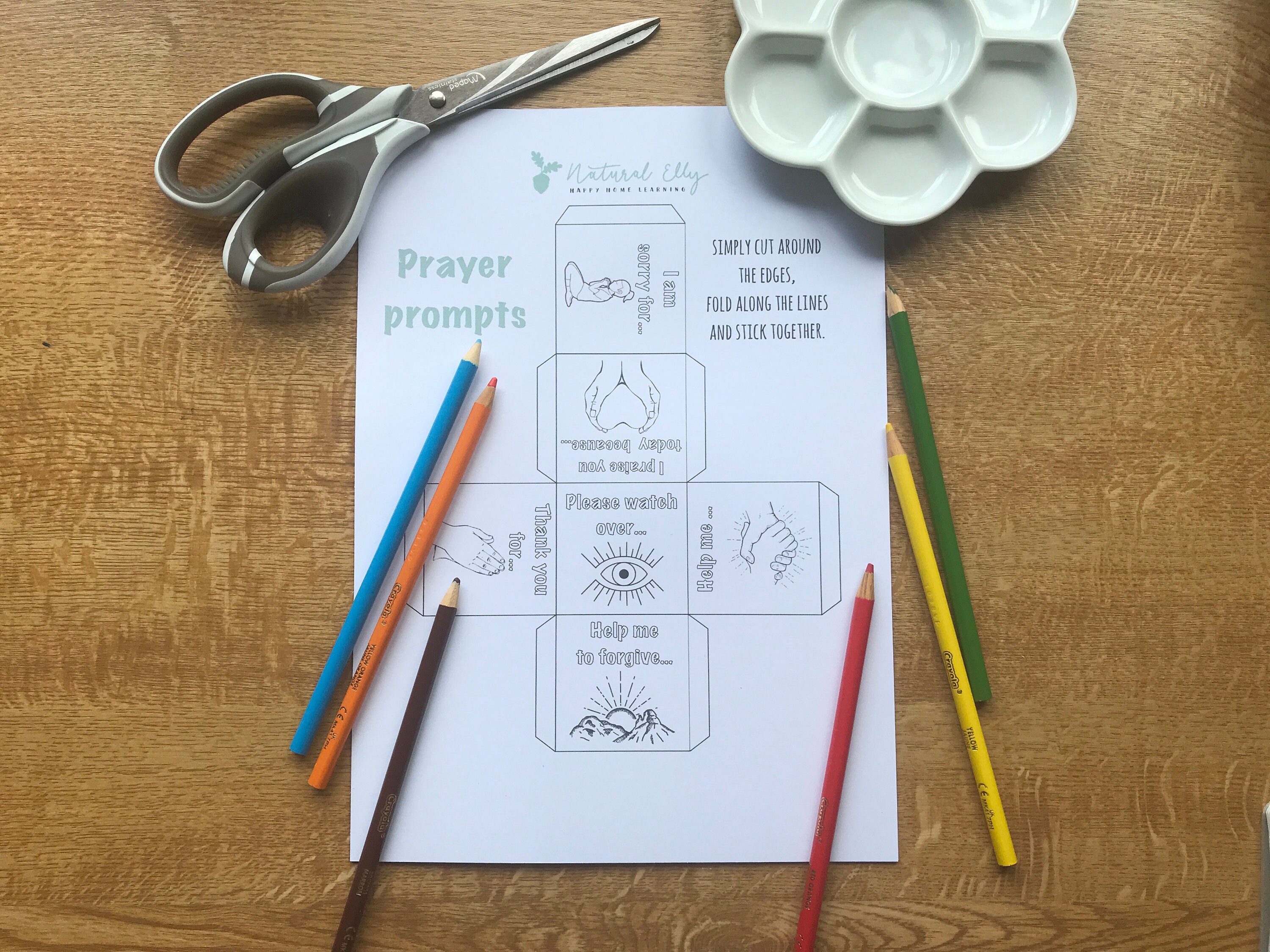 Cut and Colour Your Own Prayer Cube Printable DIGITAL DOWNLOAD | Prayer ...